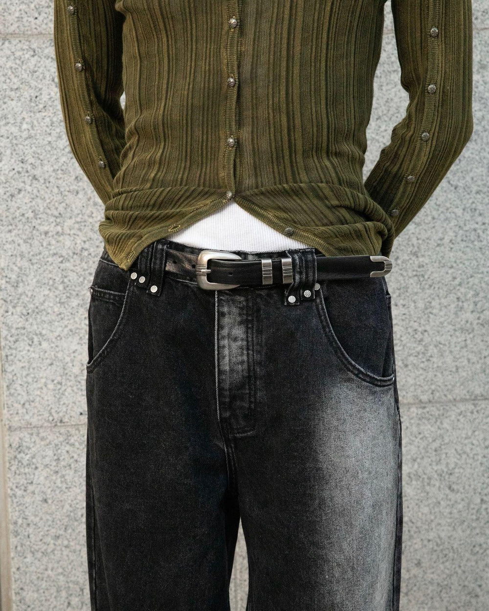 JOHNNY | WESTERN BELT | ITALIAN VACHETTA LEATHER